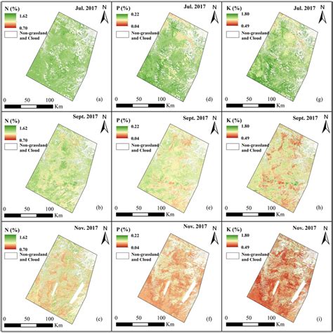 Spatial Predictions Of Nitrogen N Ac Phosphorus P Df And Download Scientific