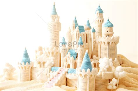 파란색과 흰색 성 일러스트 무료 다운로드 Lovepik