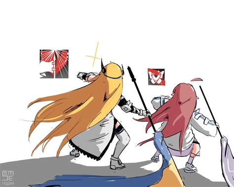 Myrtle And Saileach Arknights Drawn By Whooie Danbooru