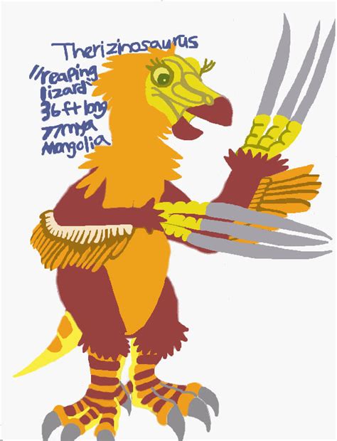Therizinosaurus Restored By Tcr11050 On Deviantart