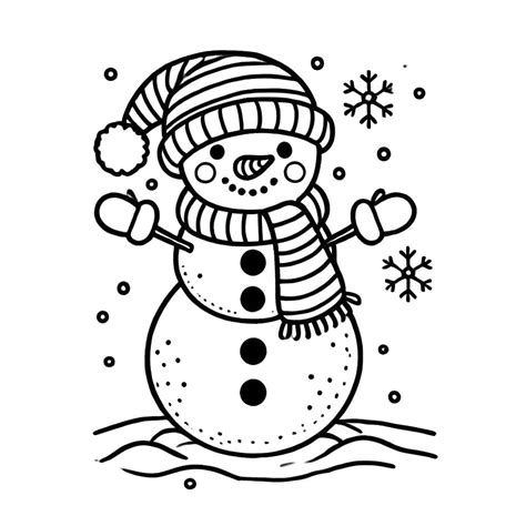 Desenhos De Boneco De Neve Usando Luvas Para Colorir E Imprimir Colorironline Com