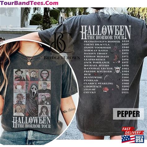 Two Sided Vintage Halloween Characters The Horror Tour Shirt Universal