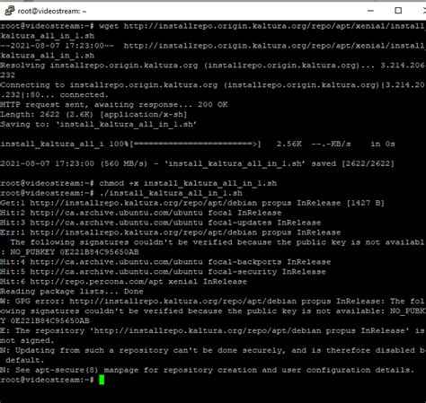 GPG Error While Installing Kaltura On Ubuntu Focal Issue 700 Kaltura Platform Install