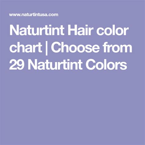 Naturtint Hair Color Chart Pe