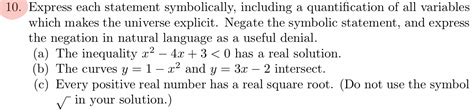 Solved Express Each Statement Symbolically Including Chegg Com