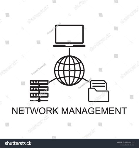 Network Management Icon Technology Icon Stock Vector Royalty Free