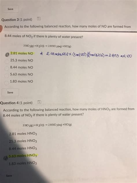 Solved Save Question 3 1 Point According To The Following