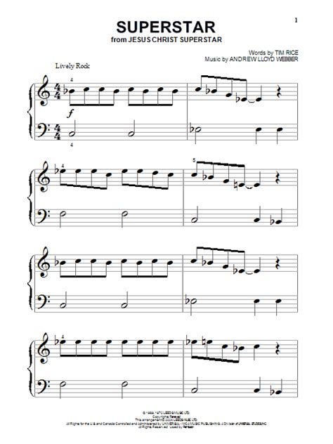 Andrew Lloyd Webber Jesus Christ Superstar Sheet Music For Piano