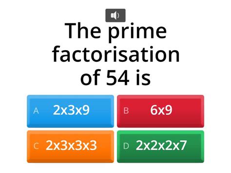 Prime Factorisation Hcf And Lcm Quiz