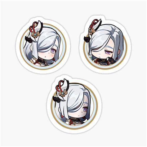 Pegatina Chibi Shenhe Impacto De Genshin De Persephonexx Redbubble