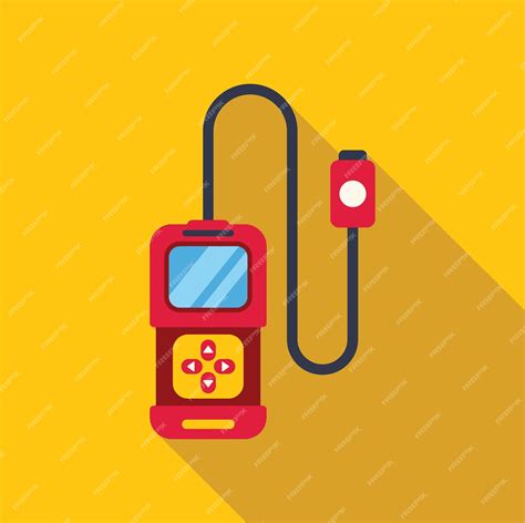 Electronic Device With Sensor And Buttons Is Measuring Something On Yellow Background Premium