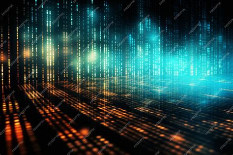 Premium Ai Image Abstract Binary Code With A Digital Glow Digital Technology Background
