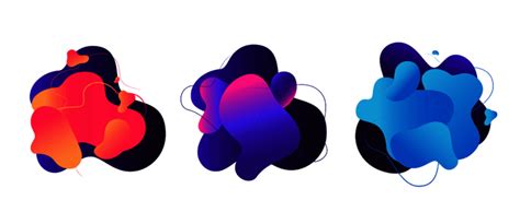 Gradient Abstract Fluid Vector Design Images, Modern Abstract Liquid Shape Fluid Elements ...