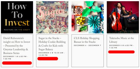 Cls November And December Programs Tidelines
