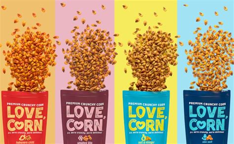 Love Corn Salt And Vinegar Snack Crunchy Corn 16oz X10 Bags Non
