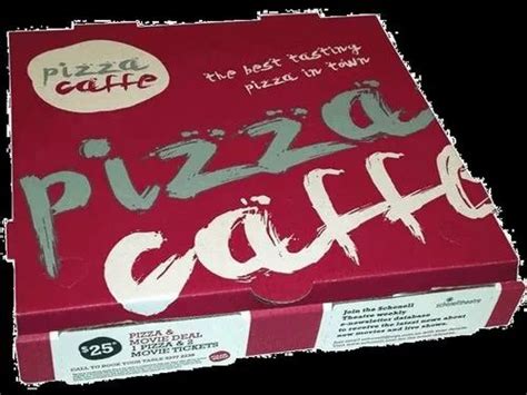 Printed Corrugated Pizza Box 3 Ply Size 8x8x1 75 Inch At Rs 7 5