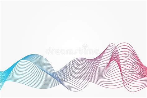 Abstract Vector Curve Pattern Blue And Red Gradient Wave Background Blend Illustration For
