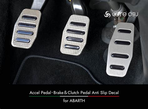 Accel Pedal・brake＆clutch Pedal Anti Slip Decal For Abarth Core Obj