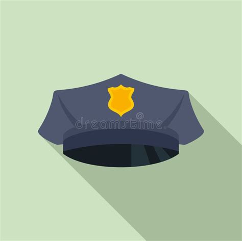 ícone De Boné Do Policial Estilo Plano Ilustração Do Vetor Ilustração