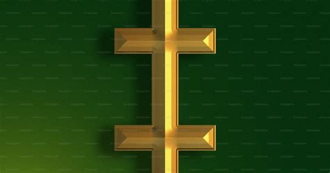 녹색 바탕에 금색 십자가 사진 Unsplash의 상징 이미지