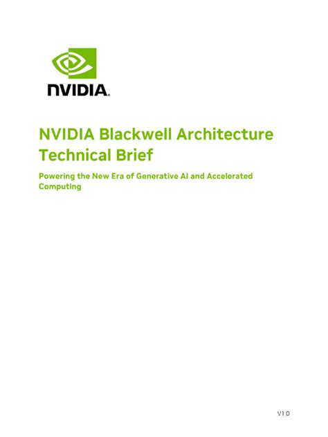 Nvidia Blackwell Architecture Technical Brief Pdf