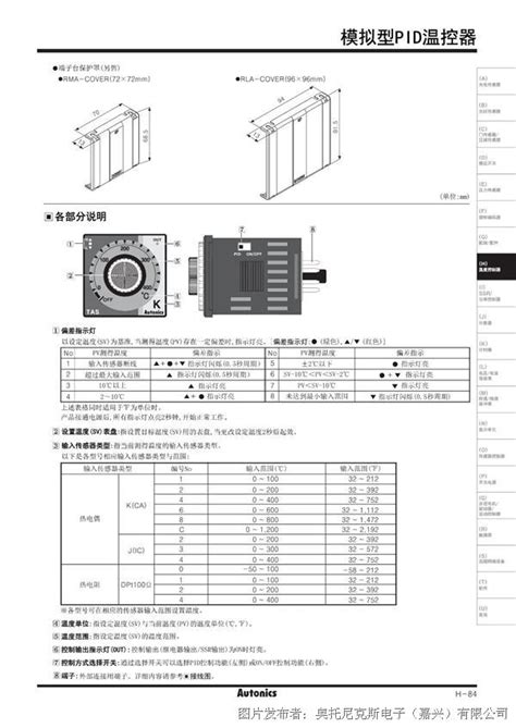 Autonics模拟型PID温度控制器TA系列 模拟型PID 温度控制器 中国工控网