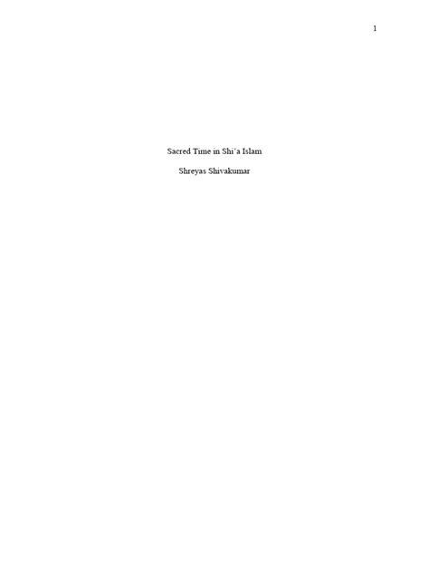 1st Response Paper Pdf Shia Islam Ummah