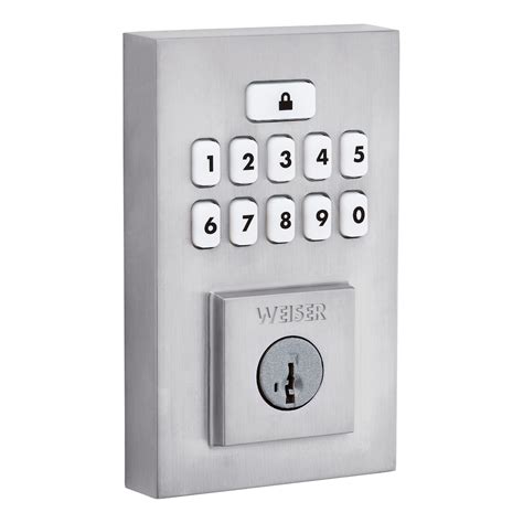 Weiser Smartcode Contemporary Satin Chrome Keyless Entry Door Lock