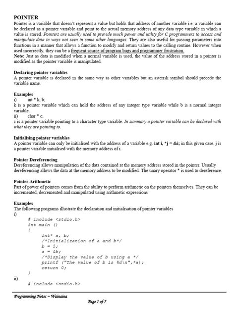 Pointers And User Defined Types Pdf Pointer Computer Programming Data Type