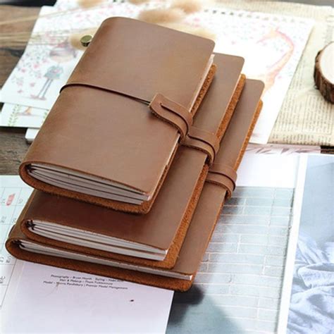 Xiuzh036 Handmade T Traveler Stationery Diary Sketchbook Cowhide Vintage Notebook Genuine