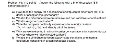 solved problem 1 12 points sentences each answer the