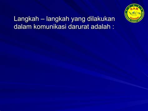 Sistem Komunikasi Sar Operasi Sar Powerpoint Ppt