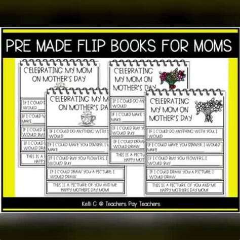 Mothers Day And Fathers Day Flip Book Templates Mum By Kelli C Tpt