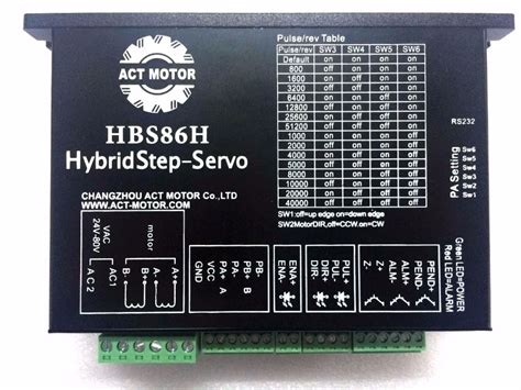 ACT MOTOR NEMA Phase Closed Loop Motor Hybrid Servo Drive HBS H VAC In Motor Driver
