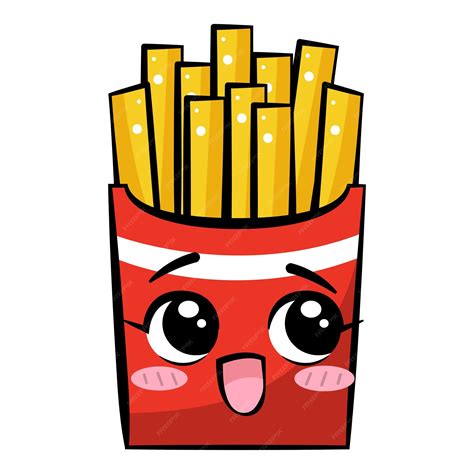 Lindo Personaje De Dibujos Animados De Papas Fritas Vector Premium Porn Sex Picture