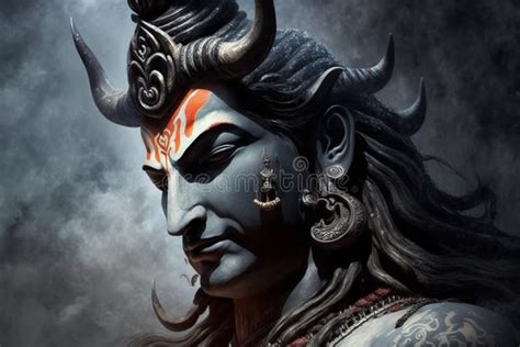 Hindu God Shiva Lord Representation Hinduism Religion Concept Ai