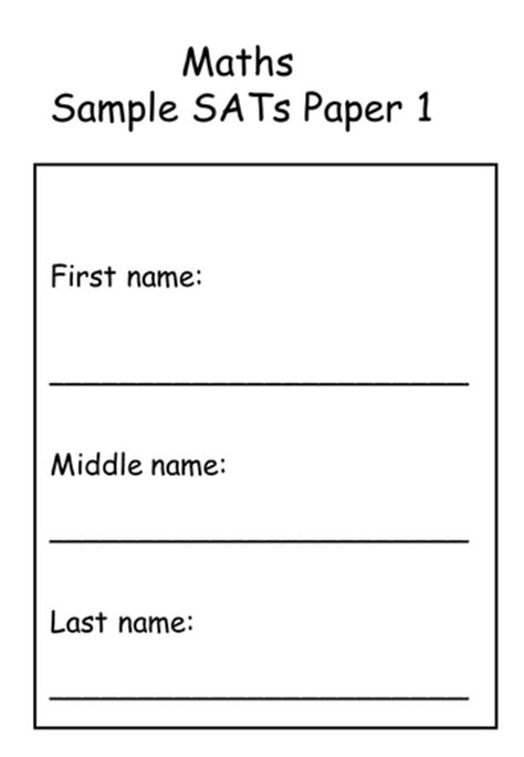 New 2016 Ks1 Sample Maths Arithmetic Paper 1 And Questions Teaching Resources