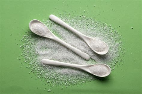 Magnesium Chloride Flakes Ionic Mineral Compound Sea Salt Stock