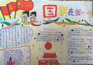 风展红旗如画的手抄报 手抄报图片大全 普车都