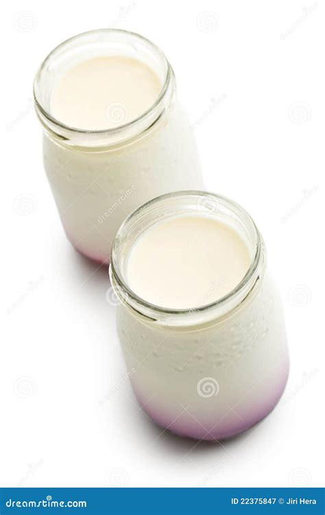 Yogurt In Glass Jar Stock Image Image Of Gourmet Lifestyle 22375847
