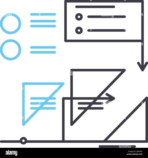 Roadmap Planning Line Icon Outline Symbol Vector Illustration
