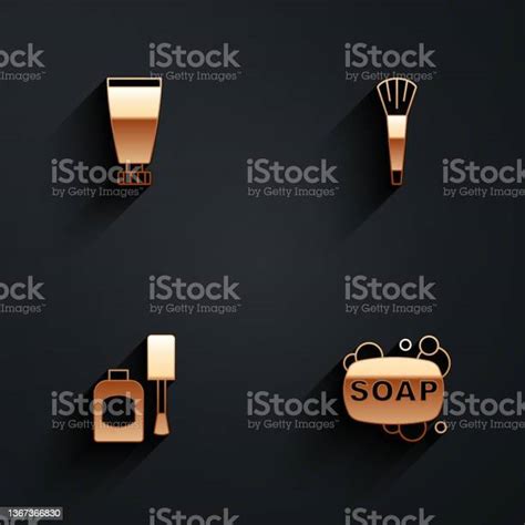 크림 또는 로션 화장품 튜브 메이크업 브러쉬 매니큐어 병 및 긴 그림자가있는 바 비누 아이콘을 설정합니다 벡터 0명에 대한 스톡 벡터 아트 및 기타 이미지 Istock