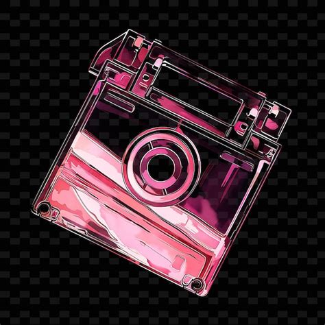 Premium Psd Translucent Watercolor Gleaming Floppy Disk Icon With
