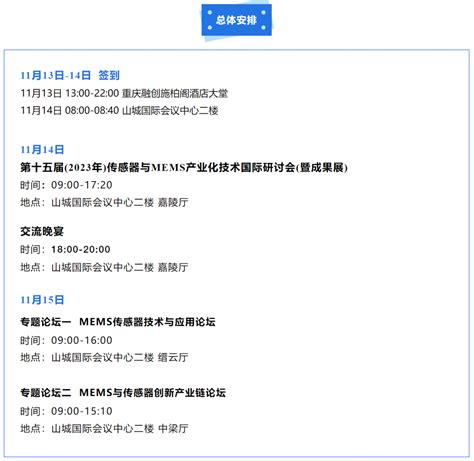 11月13 15日重庆第15届传感器与MEMS产业化技术国际研讨会 暨成果展 最新议程及参会须知 EDN 电子技术设计