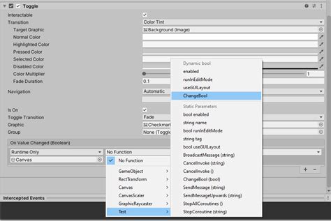 C Как компонент Unity Toggleпереключатель с галочкой меняет Bool