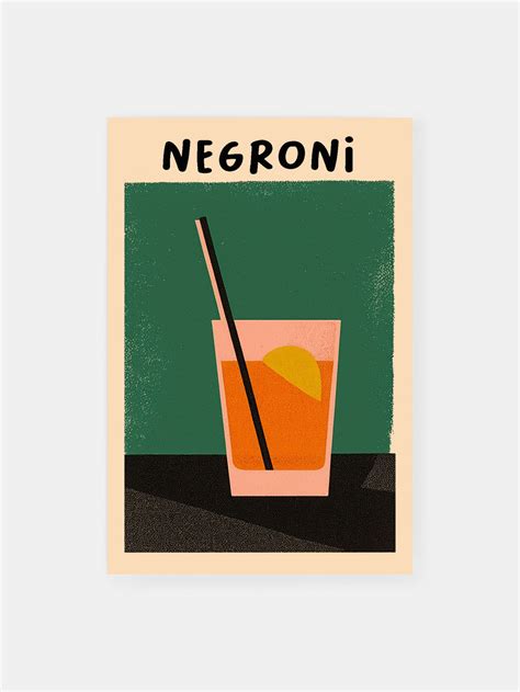 Vintage Negroni Cocktail Poster Klumo Shop