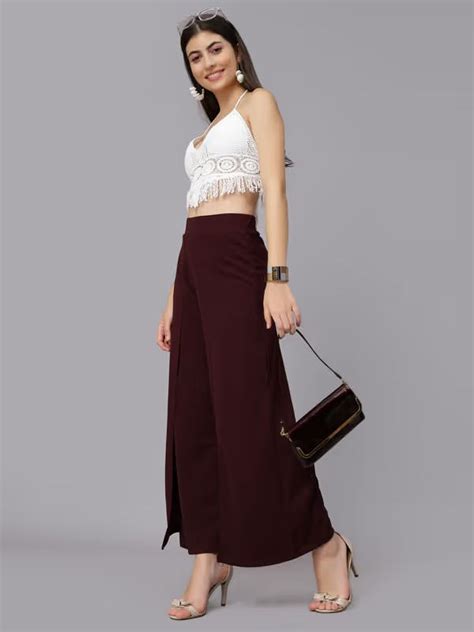 Front Overlap Slit Pants Anny