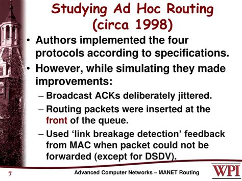 Ppt A Performance Comparison Of Multi Hop Wireless Ad Hoc Network Routing Protocols Powerpoint