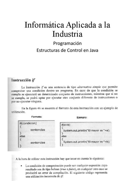 4 Estructuras De Control Java Pdf