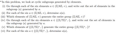 solved in this problem we look at cyclic subgroups